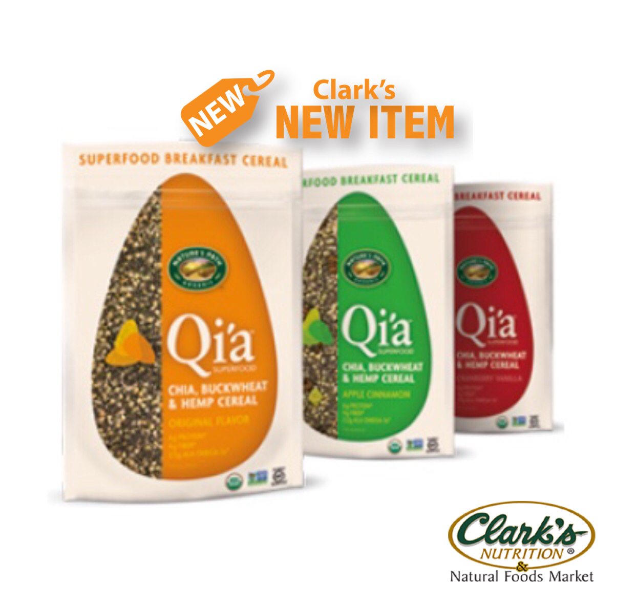 Clarks Nutrition and Natural Foods Markets :: Qi'a Superfood Cereals